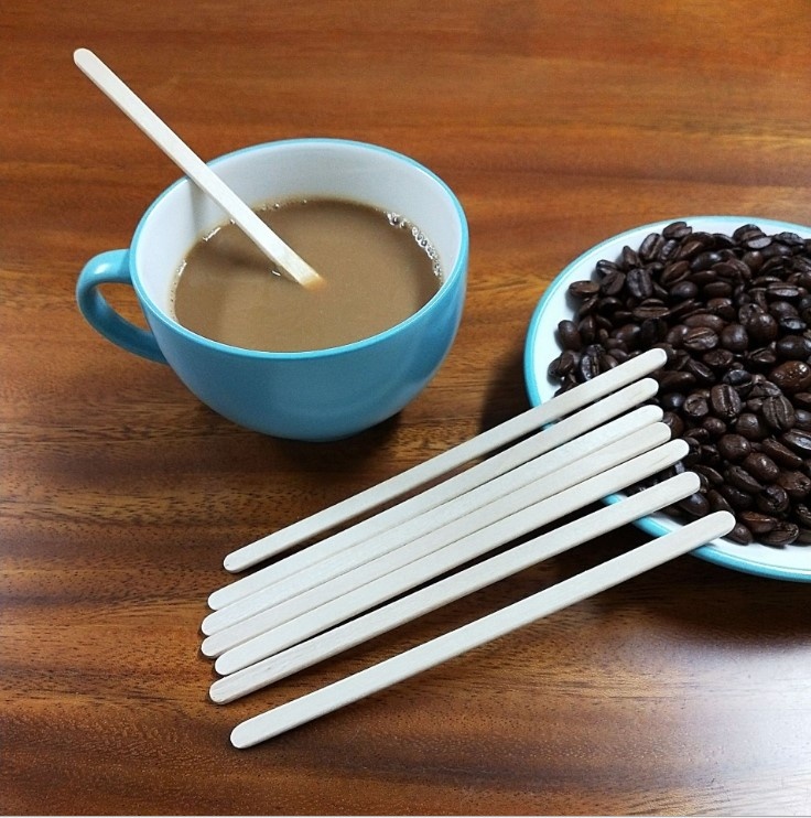 Disposable wooden coffee stirrer