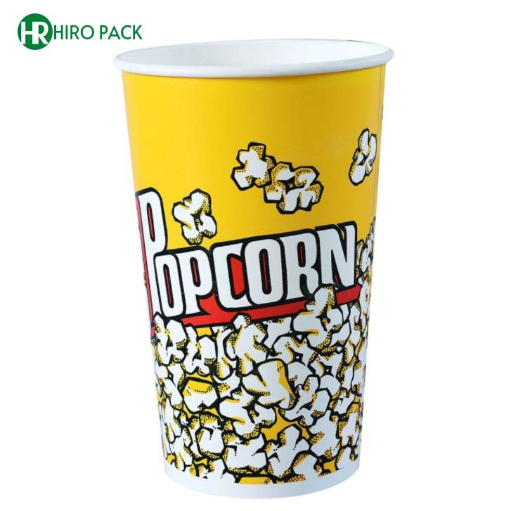 Disposable 46oz paper popcorn container