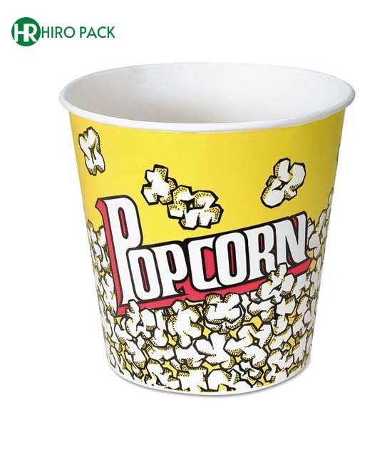Disposable 130 oz paper popcorn container