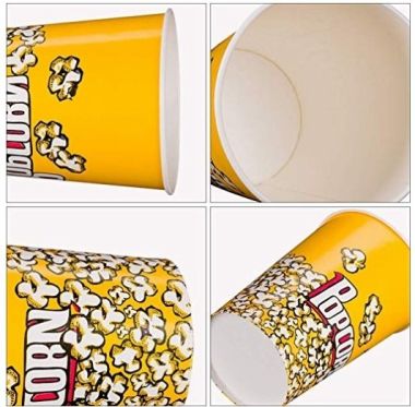 Disposable paper popcorn bucket