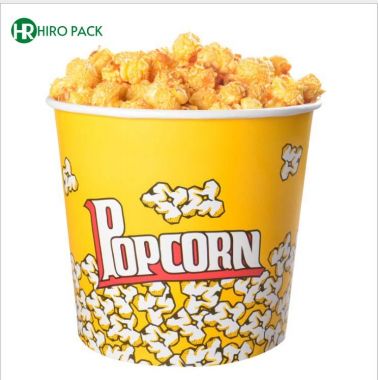 Disposable 130 oz paper popcorn container